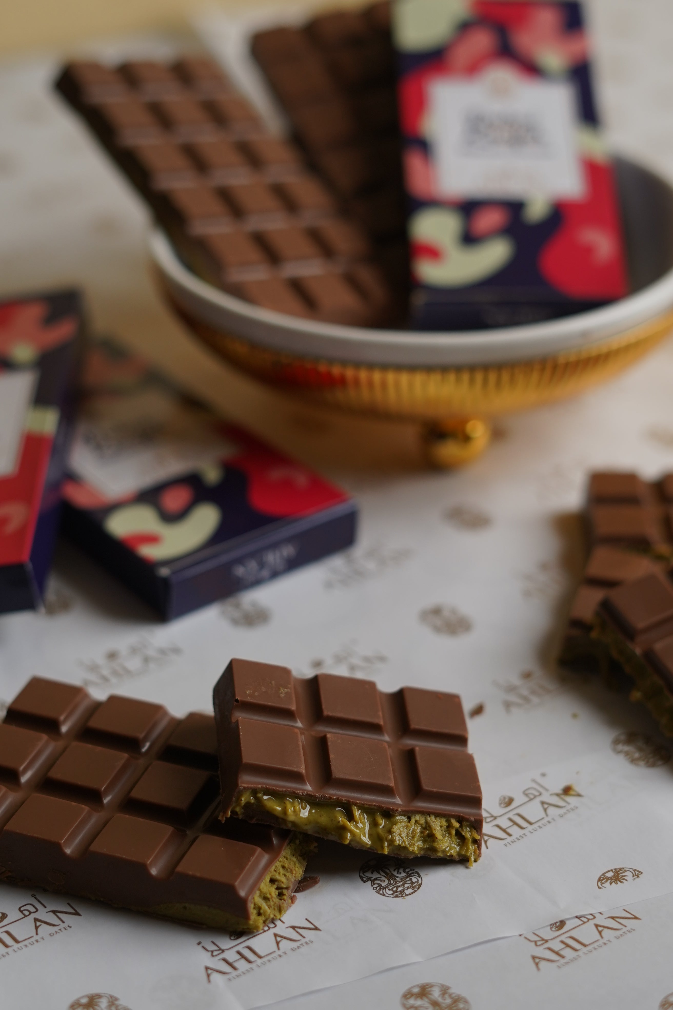 Dubai Knafeh Pistachio Chocolate - (3 Slabs * 80gms each) – Ahlan ...